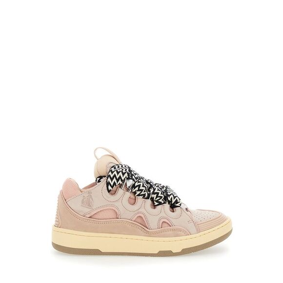 Lanvin | Shoes | Lanvin Curb Pink Sneakers With White And Black Laces ...